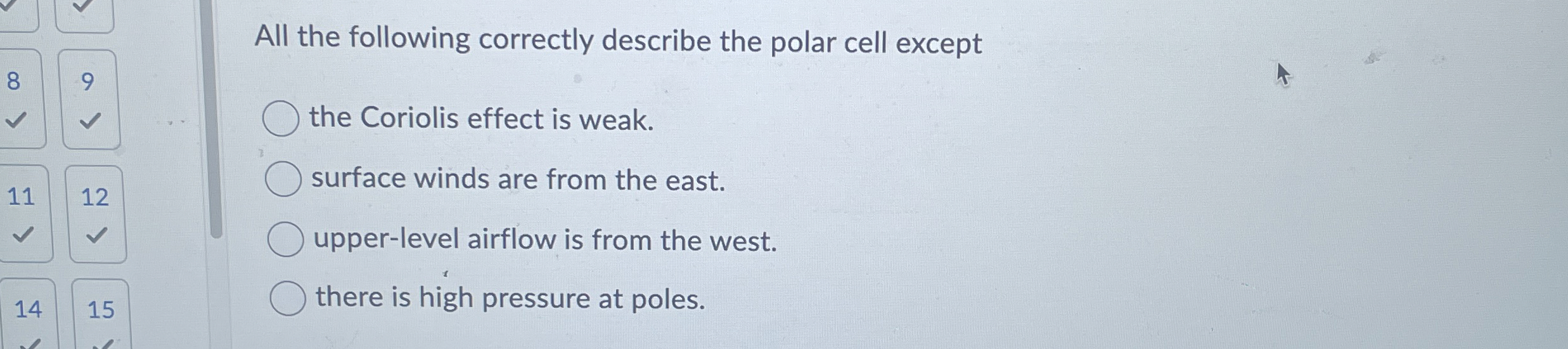 Solved All the following correctly describe the polar cell | Chegg.com