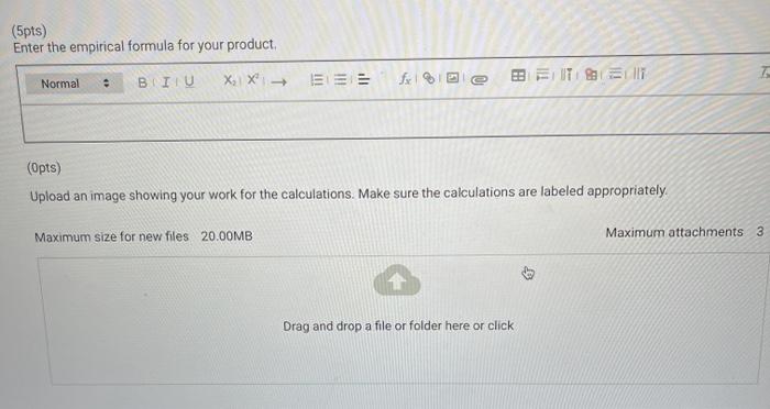 Solved Submission - Empirical Formulas REPORT SUMMARY | Chegg.com