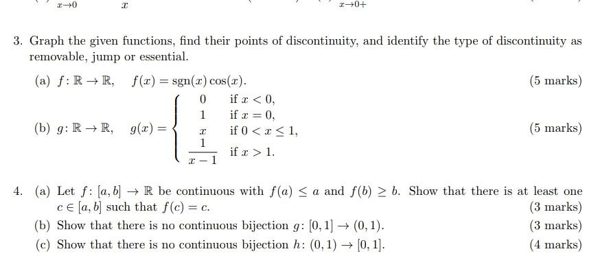 Solved 20 T 10+ = 3. Graph the given functions, find their | Chegg.com