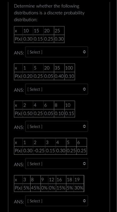 Solved Determine whether the following distributions is a | Chegg.com