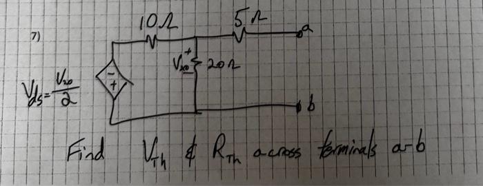 Solved Find VTh&RTh across terminals a−b | Chegg.com