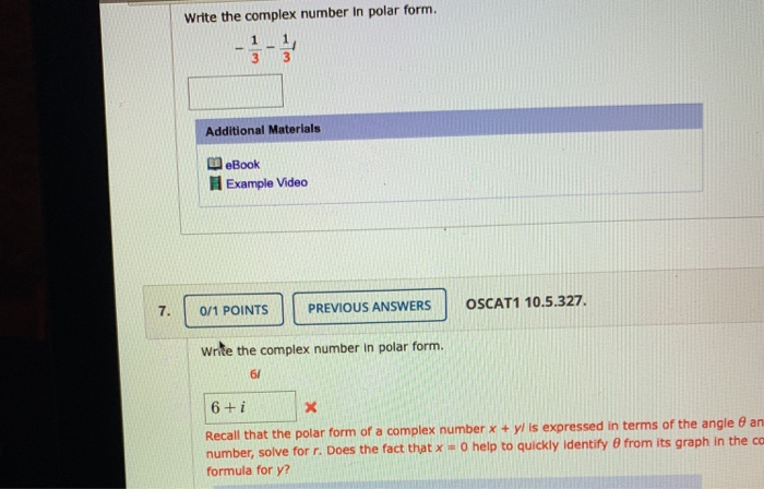 Solved Write the complex number in polar form. 1-1 | Chegg.com