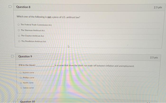 Solved Question 8 2.5 pts Which one of the following is not | Chegg.com Solved Question 8 2.5 pts Which one of the following is not | Chegg.com