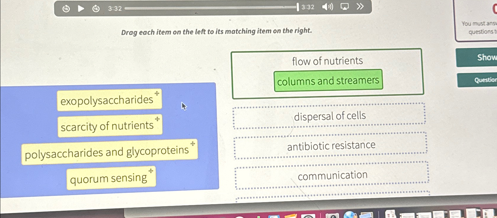Solved Drag each item on the left to its matching item on | Chegg.com