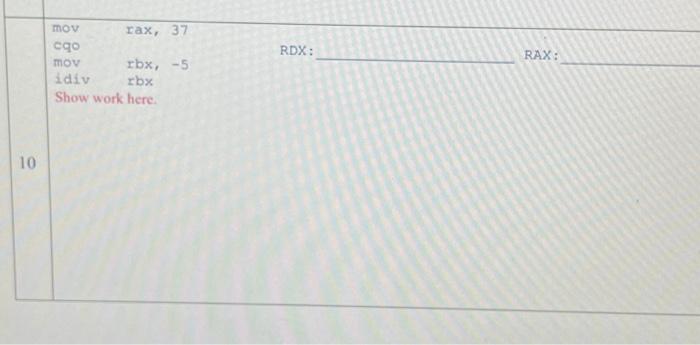 Solved 0. What would be stored in the registers and CF after | Chegg.com