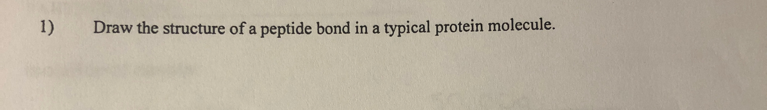 Solved Draw the structure of a peptide bond in a typical | Chegg.com