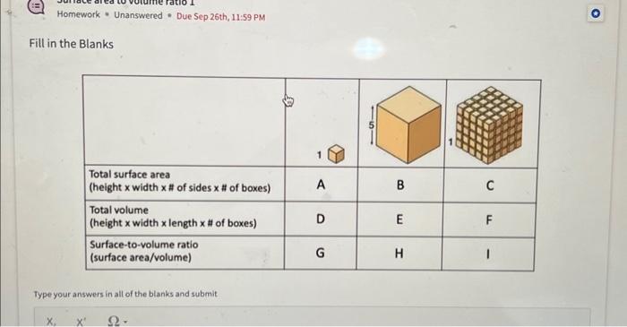 Solved Surface area to volume ratio reasoning Explain why | Chegg.com