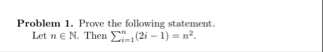 Solved Problem 1. ﻿Prove the following statement.Let ninN. | Chegg.com