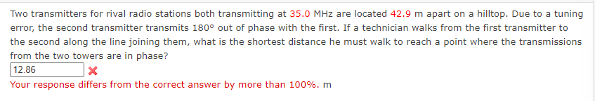Solved Two transmitters for rival radio stations both | Chegg.com