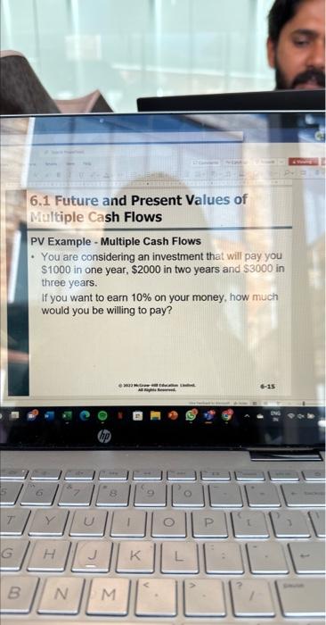 Solved PV Example - Multiple Cash Flows - You are | Chegg.com