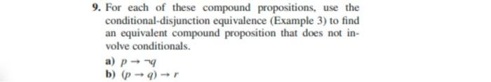 Solved 9. For each of these compound propositions, use the | Chegg.com