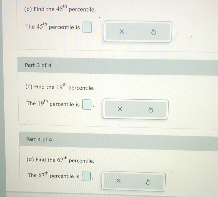 Solved For The Data Set Part 1 Of 4 A Find The 80th Chegg