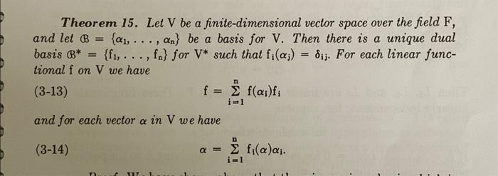Solved Theorem 15. Let V be a finite-dimensional vector | Chegg.com
