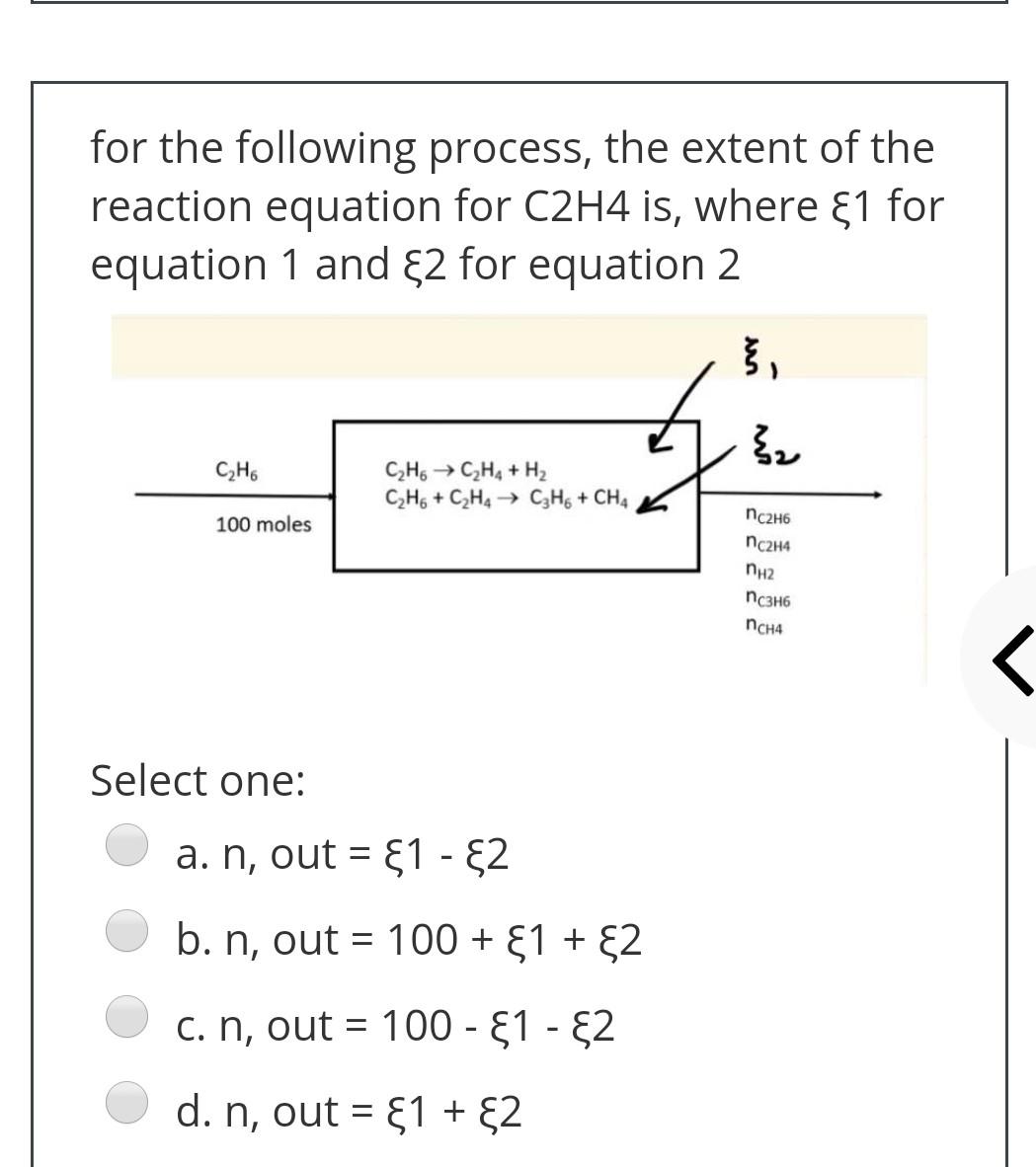 Solved for the following process, the extent of the reaction | Chegg.com