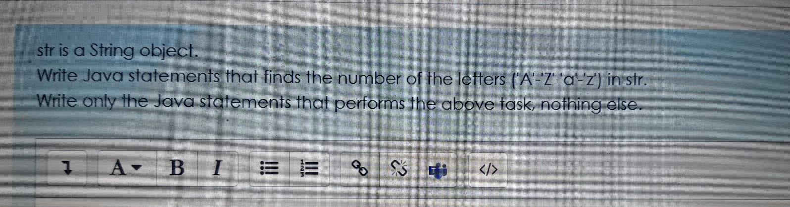 Solved Str Is A String Object Write Java Statements That 7199