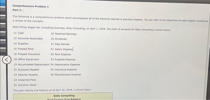 Part B: The following is a comprehensive problem | Chegg.com