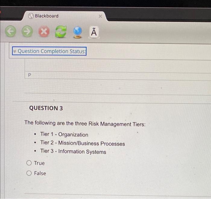 Solved Blackboard Question Completion Status: P QUESTION 3 | Chegg.com