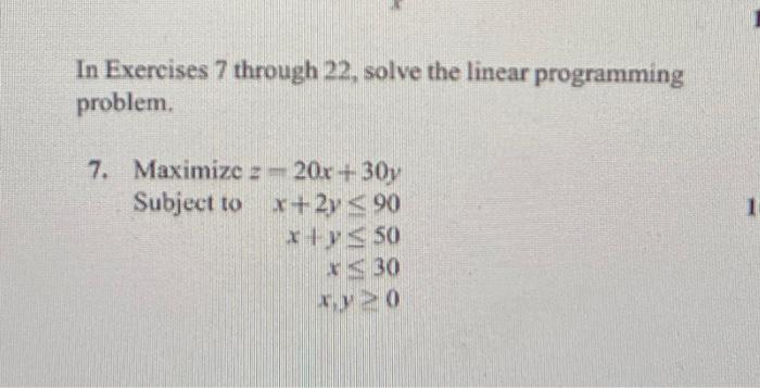 Solved In Exercises 7 through 22, solve the linear | Chegg.com