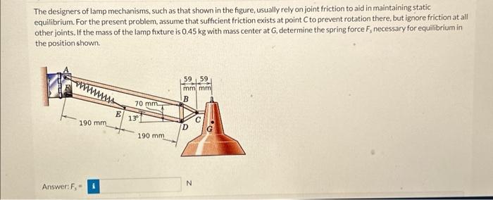 Solved The designers of lamp mechanisms, such as that shown | Chegg.com