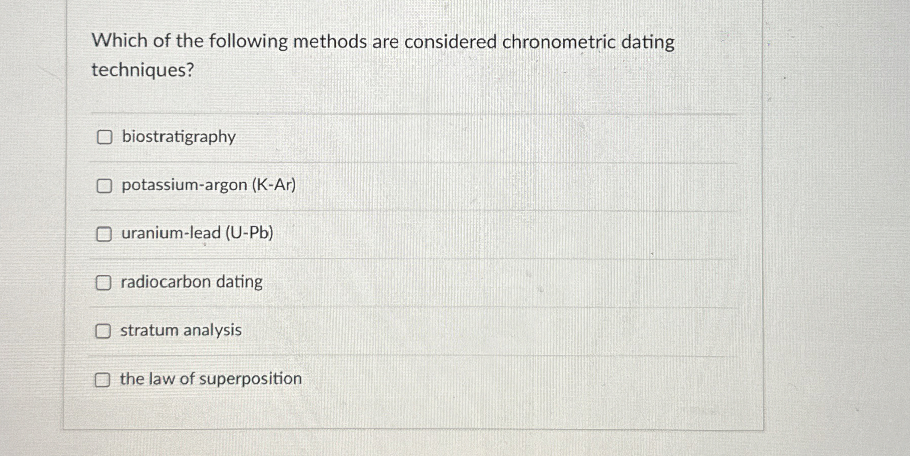 Solved Which of the following methods are considered | Chegg.com