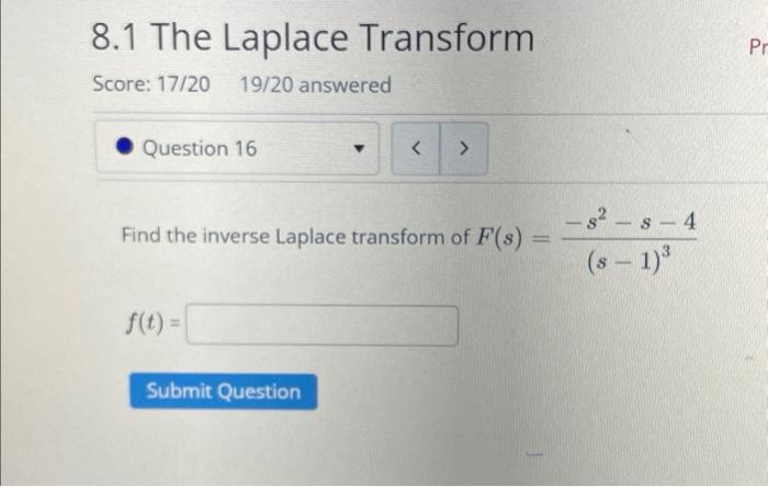 Solved Find the inverse Laplace transform of | Chegg.com