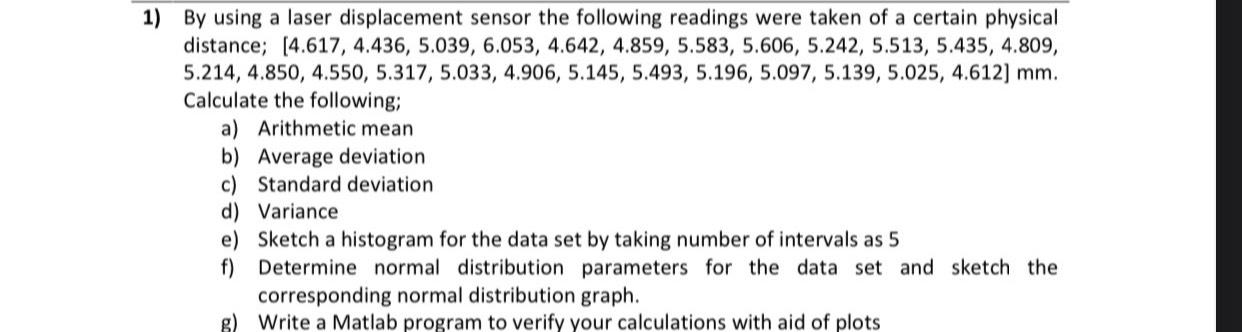 Solved (Industrial measurement systems) ﻿Without using chat | Chegg.com