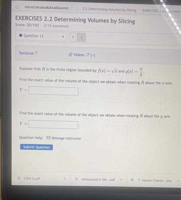 Solved Suppose that R is the finite region bounded by f(x)=x | Chegg.com