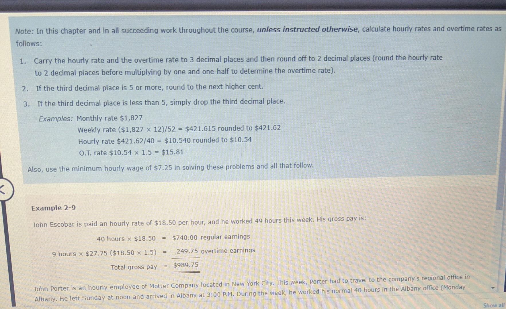 Solved Note: In this chapter and in all succeeding work | Chegg.com