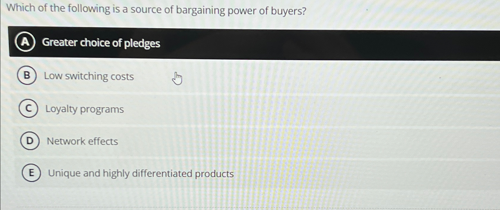 Solved Which of the following is a source of bargaining | Chegg.com