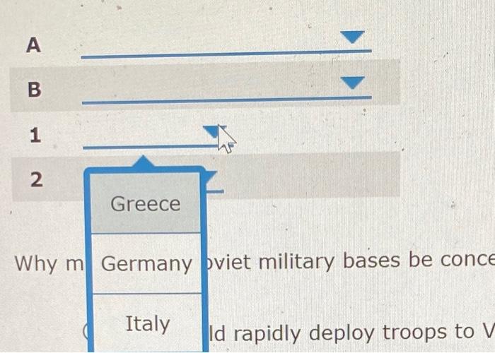 This map represents the geopolitical standoff between | Chegg.com