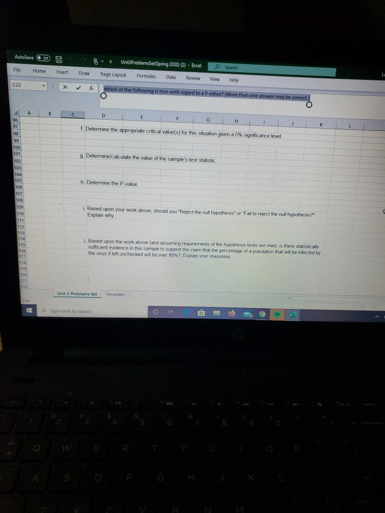 Solved AutoSave 0 File Home 3 Draw Insert 3 Unit | Chegg.com