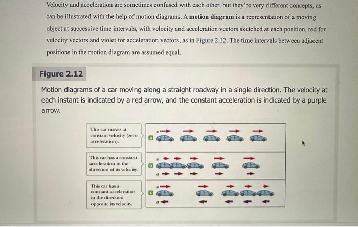 1. Review Section 2.2 (Motion Diagrams) from the | Chegg.com