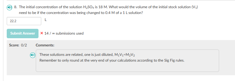 Solved The initial concentration of the solution H2SO4 ﻿is | Chegg.com