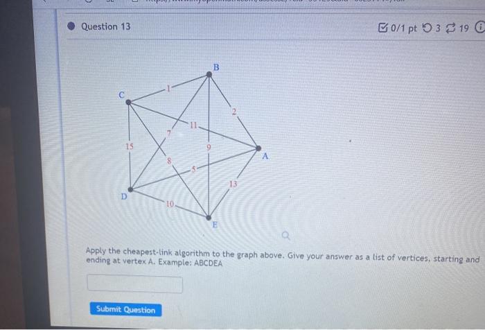 Solved Question 13 B0/1 pt 319 B 15 А 13 D Apply the | Chegg.com Solved Question 13 B0/1 pt 319 B 15 А 13 D Apply the | Chegg.com