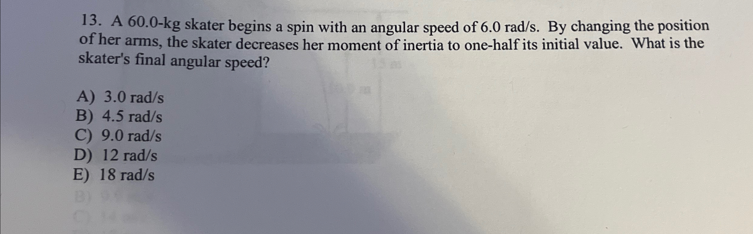 Solved A 60.0-kg ﻿skater begins a spin with an angular speed | Chegg.com