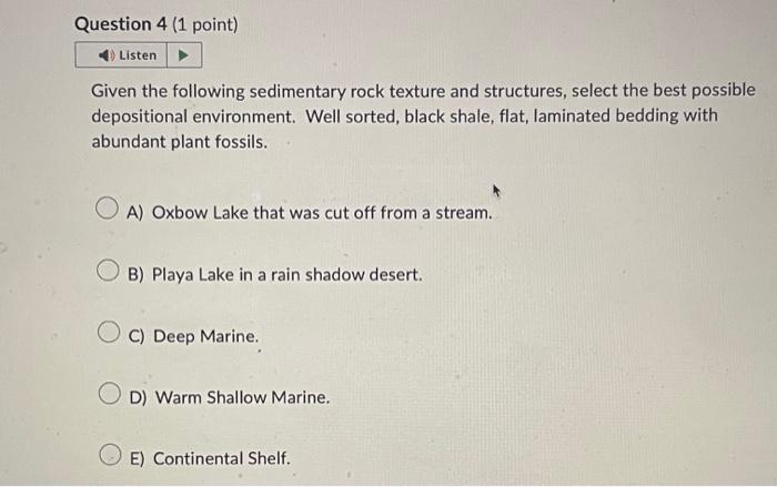 Solved Given the following sedimentary rock texture and | Chegg.com