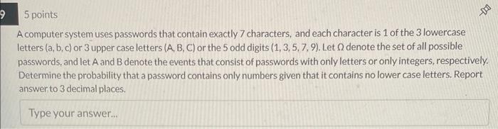 Solved A computer system uses passwords that contain exactly | Chegg.com