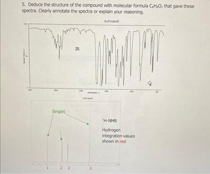 Solved Deduce The Structure Of The Compound With The