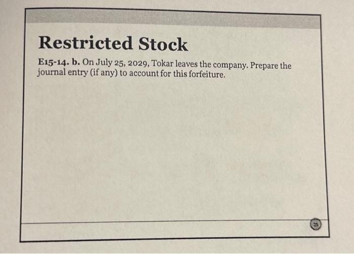 Solved Restricted Stock Restricted-stock plans transfer | Chegg.com