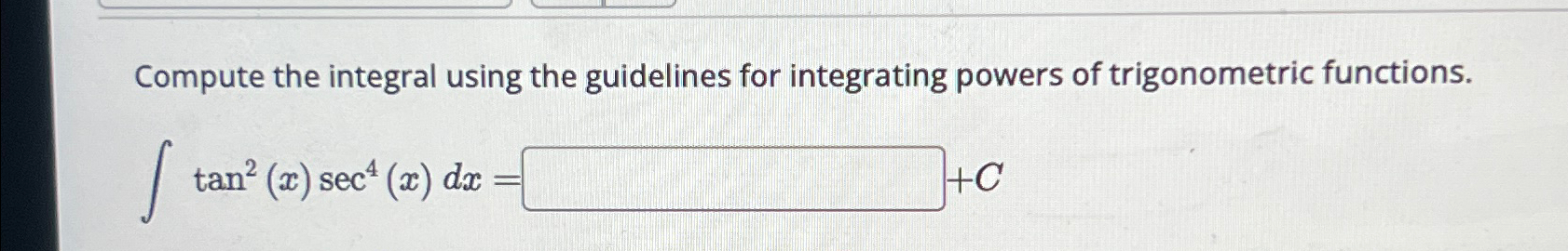 Solved Compute the integral using the guidelines for | Chegg.com