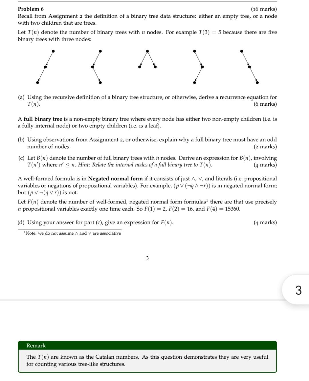Solved Problem 6 (16 marks) Recall from Assignment 2 the | Chegg.com