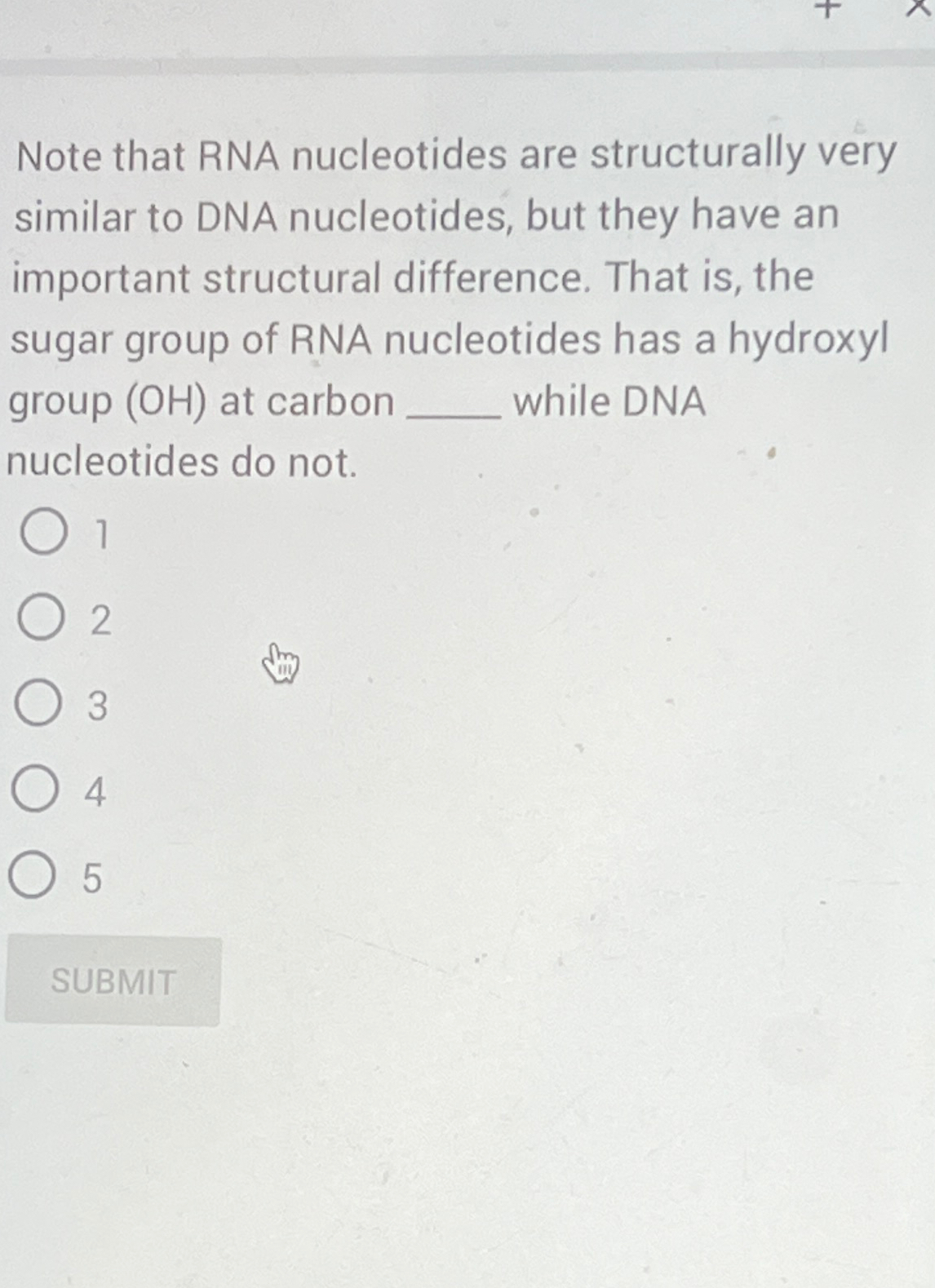 Solved Note that RNA nucleotides are structurally very | Chegg.com