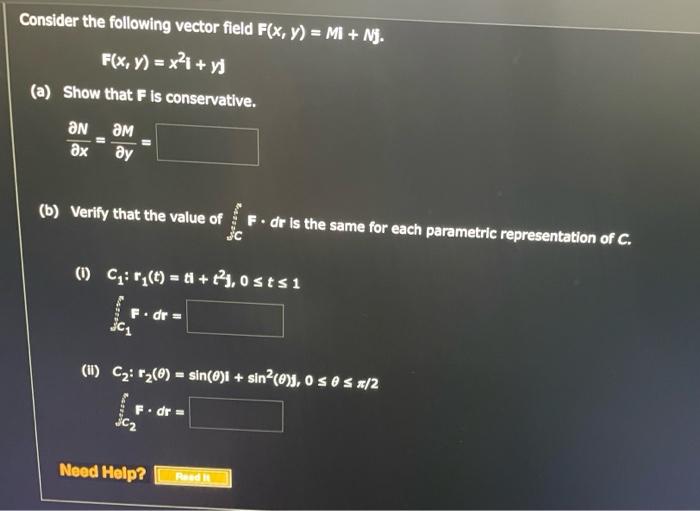 Solved Consider the following vector field F(x,y)=MI+M. | Chegg.com