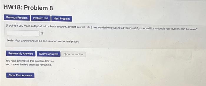 Solved HW18: Problem 8 Previous Problem Problem List Next | Chegg.com
