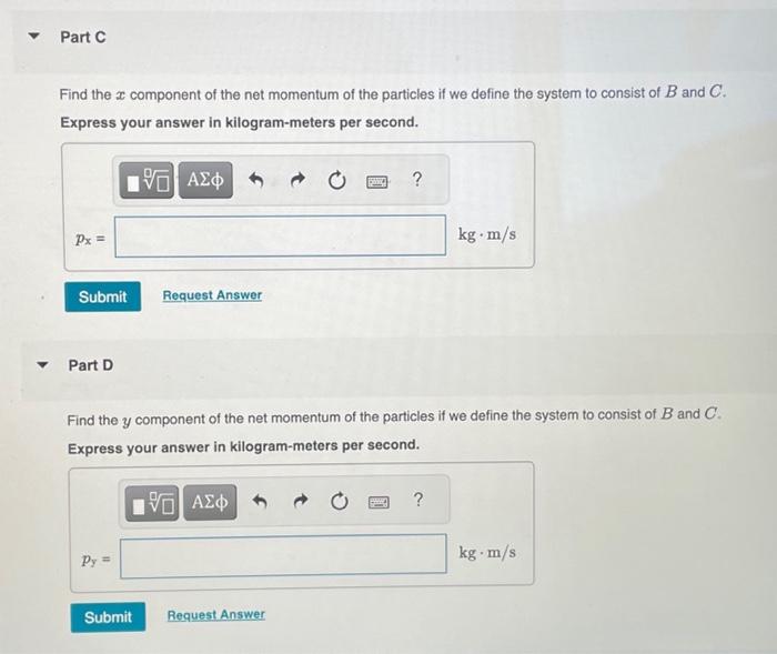 Solved Find the x component of the net momentum of the | Chegg.com