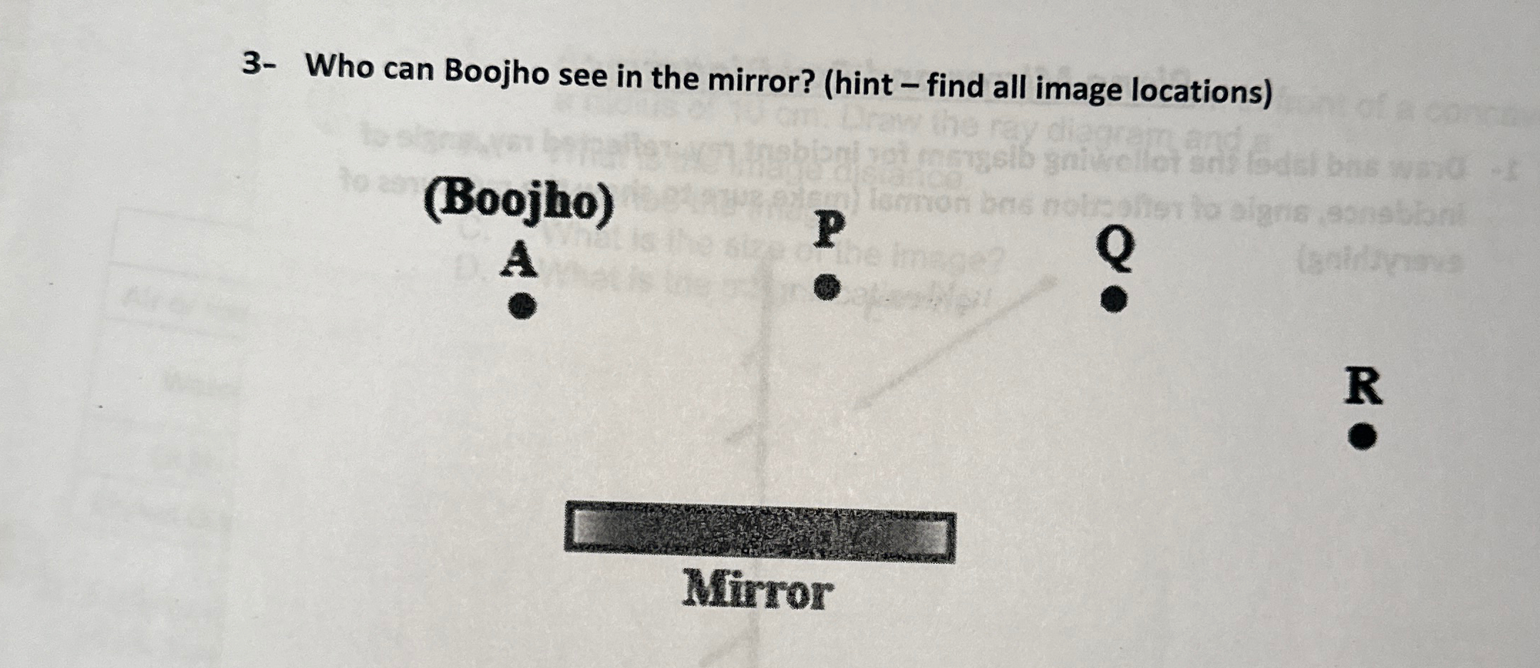 Solved 3- ﻿Who can Boojho see in the mirror? (hint - ﻿find | Chegg.com