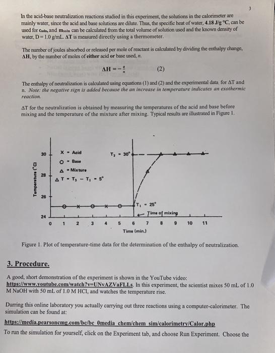 Solved CHE 169 LC Exp. #2 ENTHALPY OF NEUTRALIZATION | Chegg.com