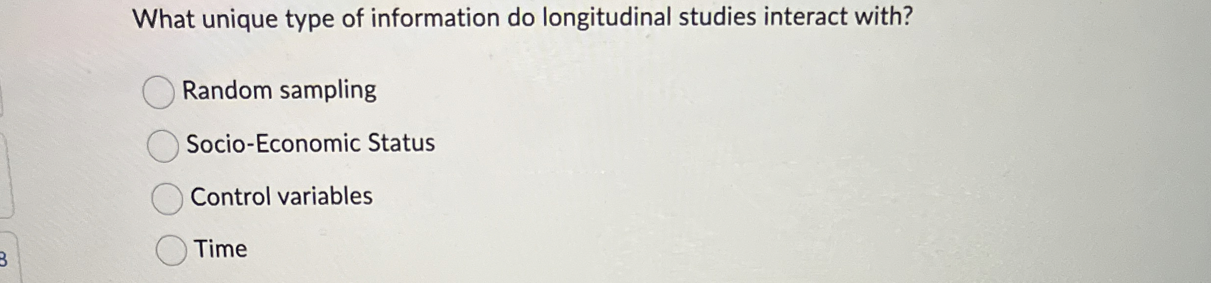 Solved What unique type of information do longitudinal | Chegg.com
