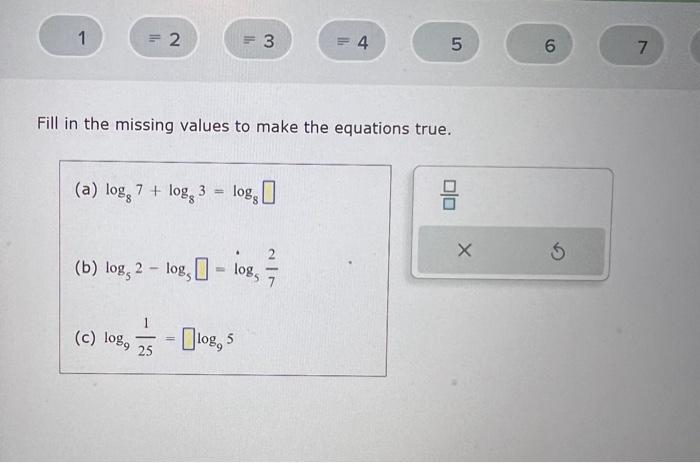 Solved Fill in the missing values to make the equations | Chegg.com