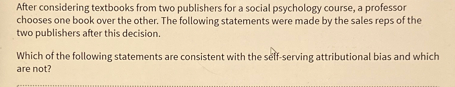 Solved After considering textbooks from two publishers for a | Chegg.com